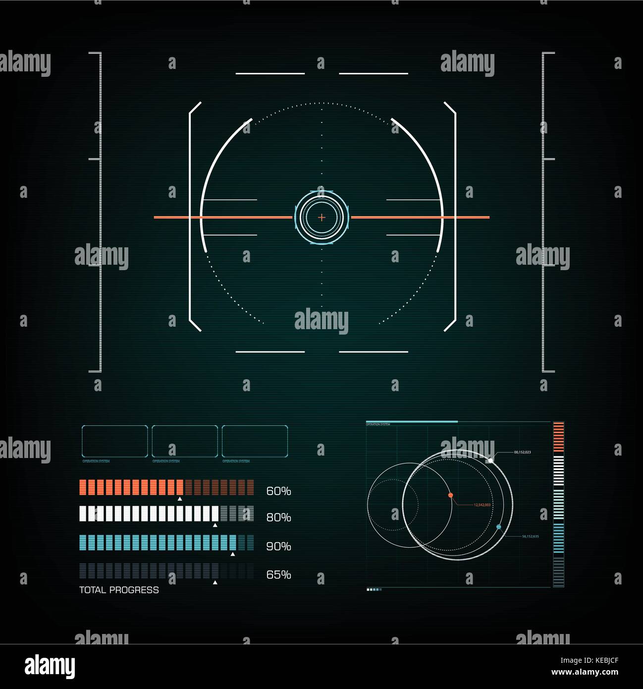 Radar interface UI future design graphic illustration Stock Vector ...
