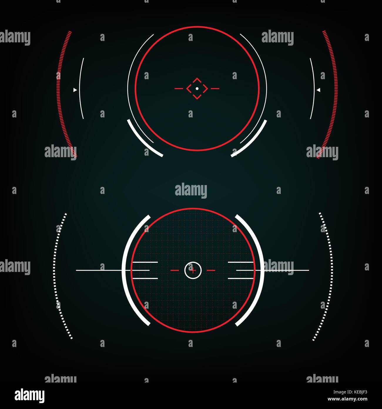 Radar interface UI future design graphic illustration Stock Vector ...