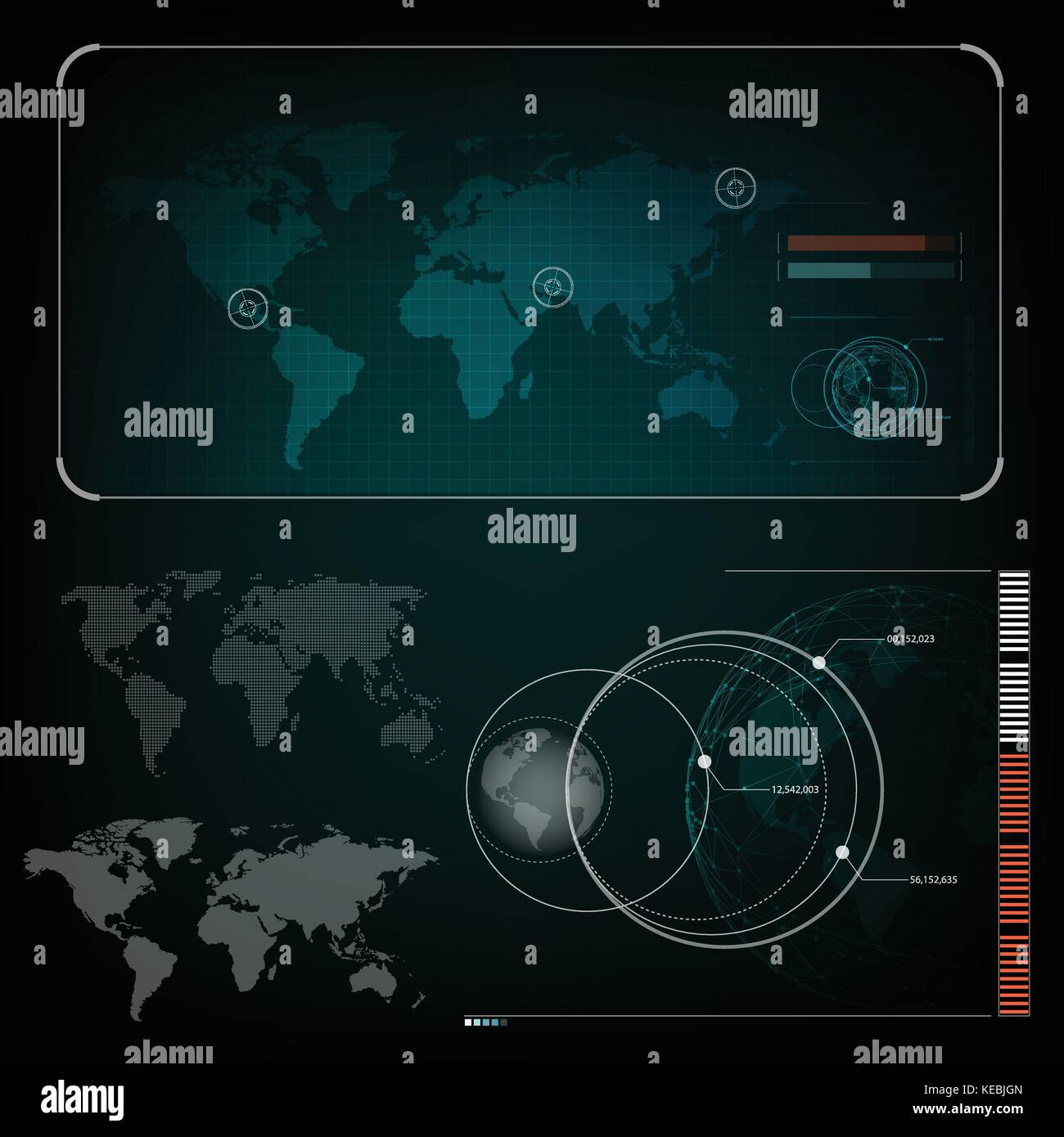 Radar interface UI future design graphic illustration Stock Vector ...