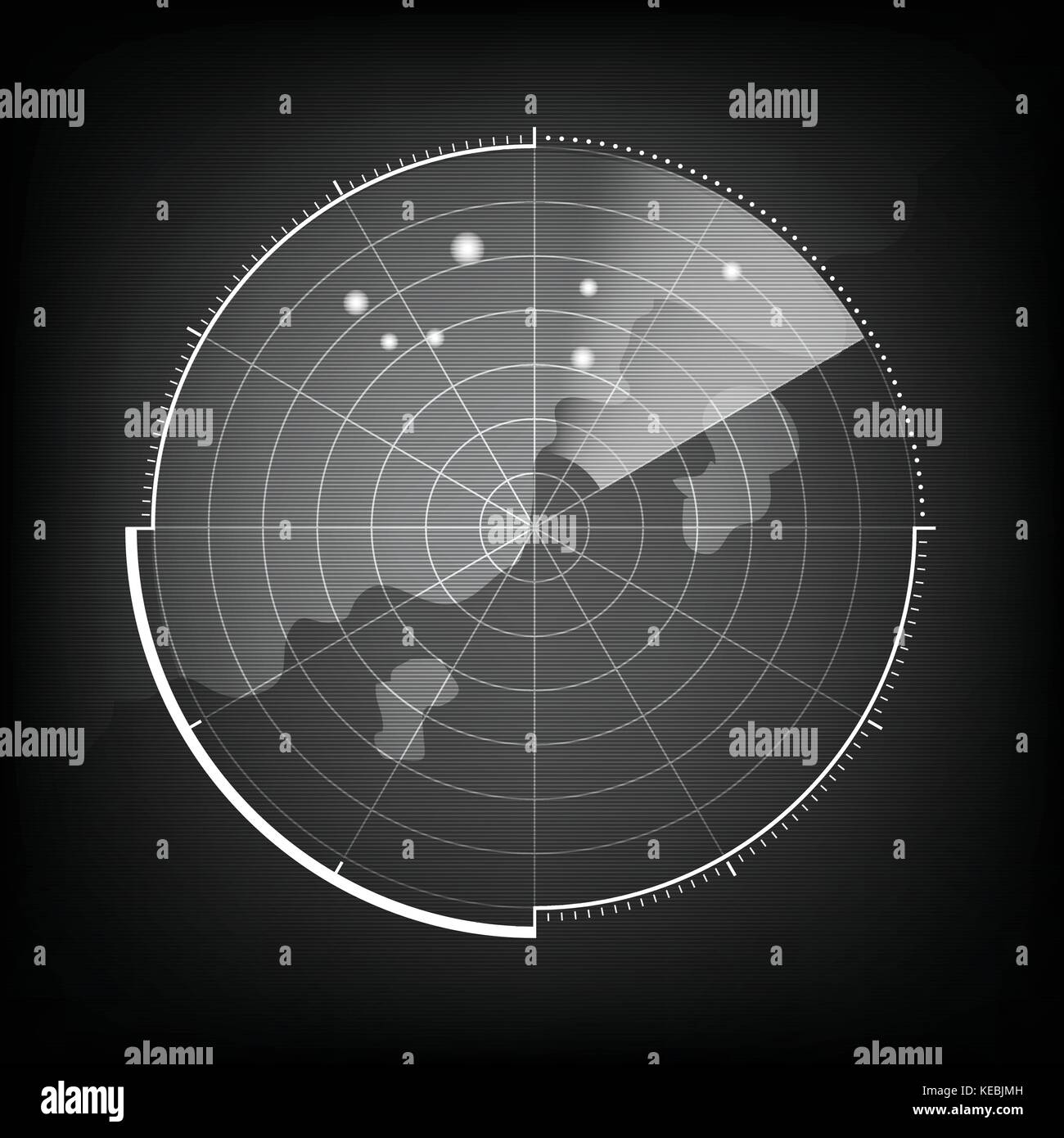 Radar interface UI future design graphic illustration Stock Vector ...
