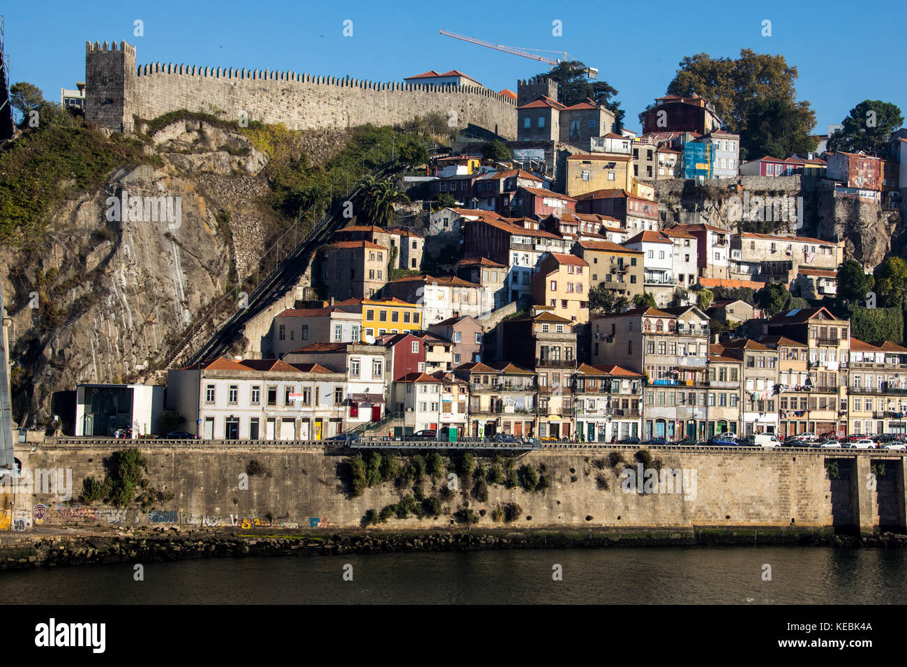 Muralha Fernandina, Fernandina Wall, Guindais, Porto, Portugal Stock ...