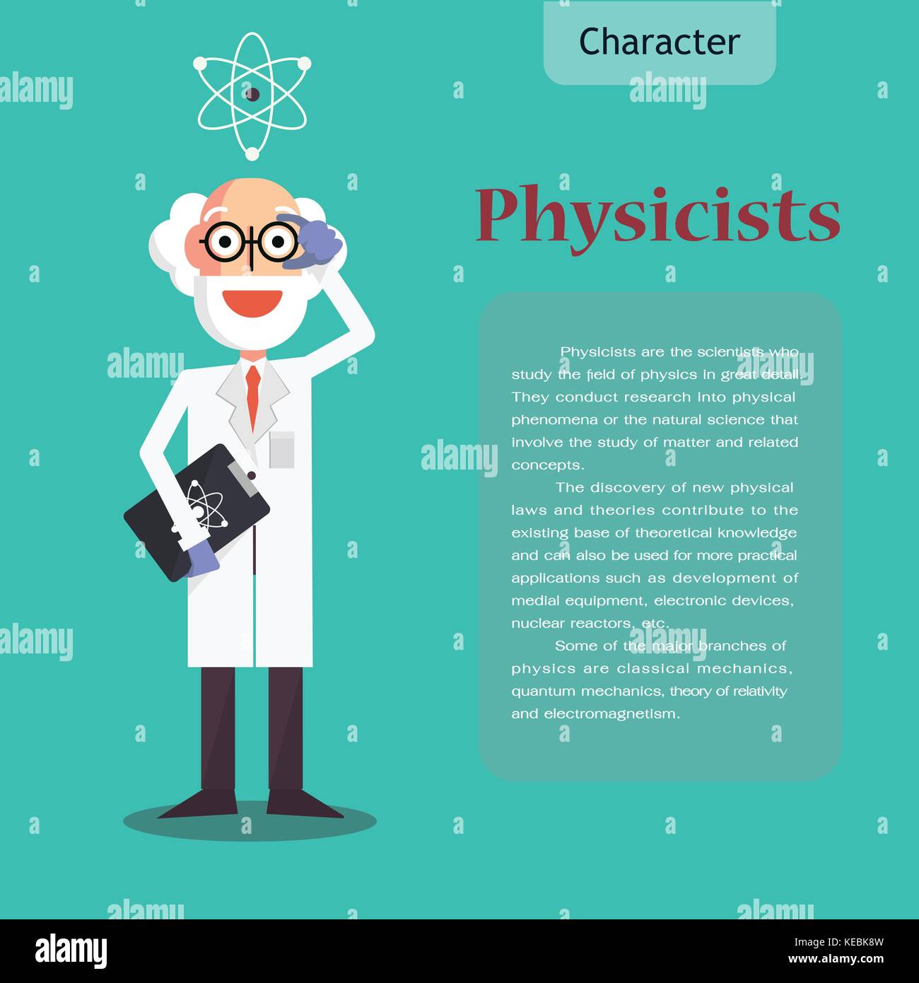 Scientist cartoon character illustration design flat vector Stock ... Scientist cartoon character illustration design flat vector Stock ...