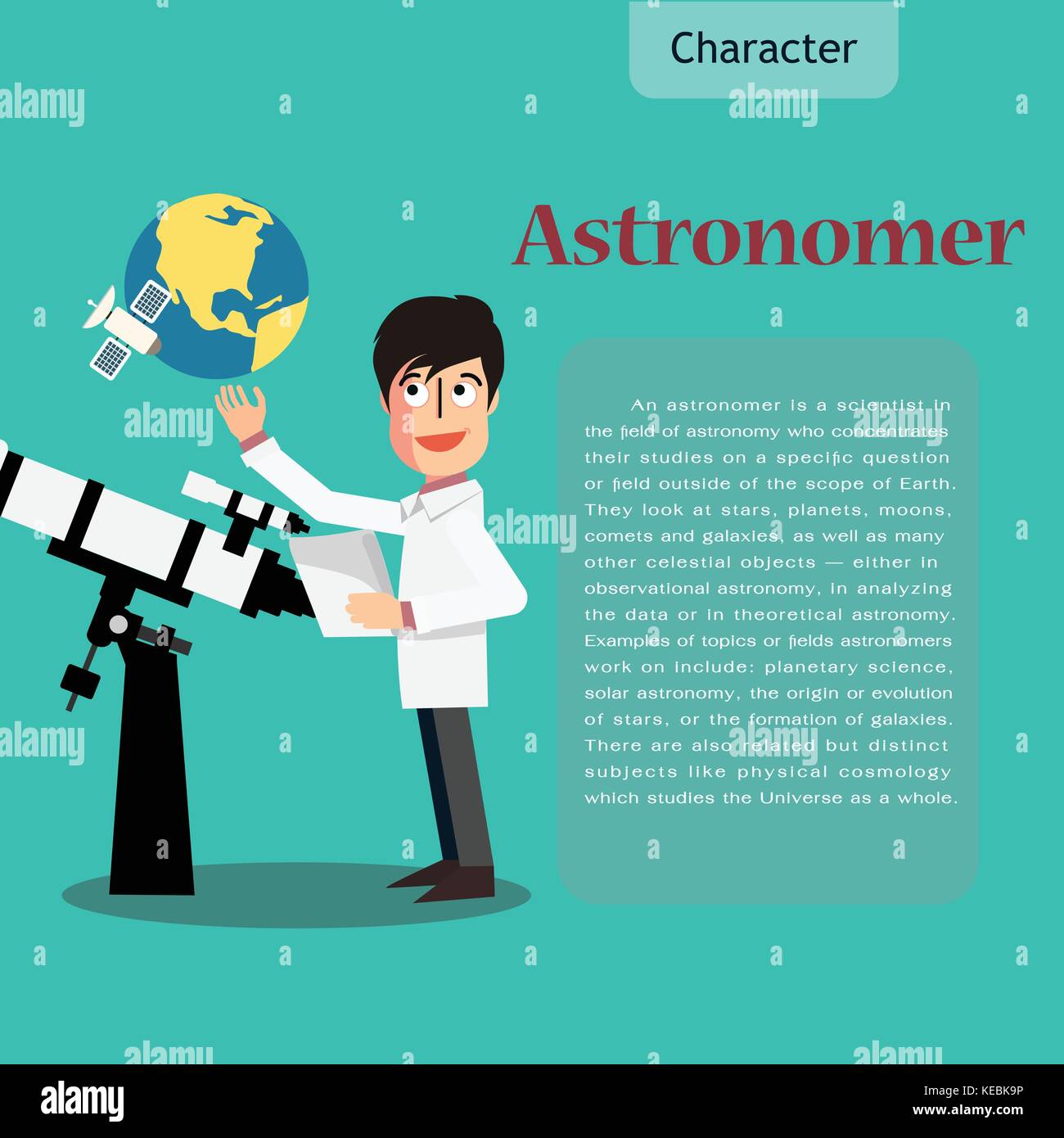 Scientist cartoon character illustration design flat vector Stock ... Scientist cartoon character illustration design flat vector Stock ...