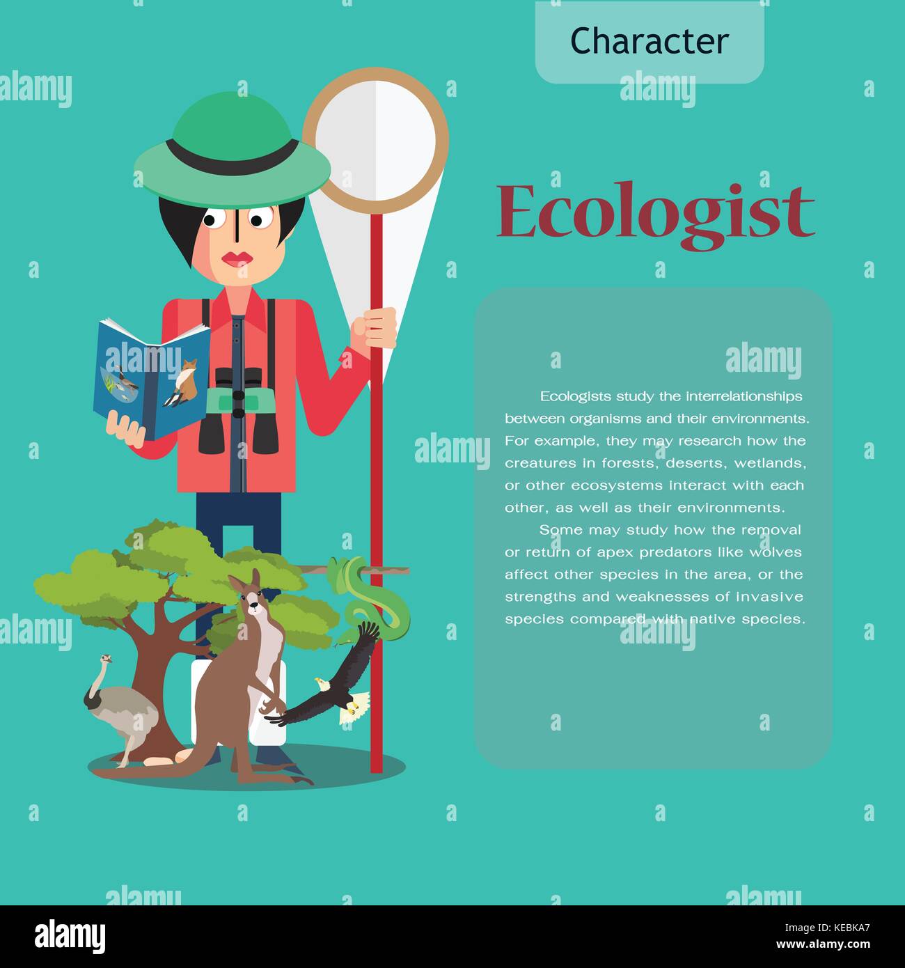 Scientist cartoon character illustration design flat vector Stock ... Scientist cartoon character illustration design flat vector Stock ...