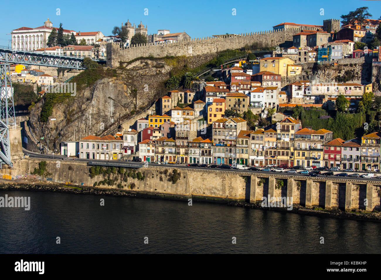 Muralha Fernandina, Fernandina Wall, Guindais, Porto, Portugal Stock ...