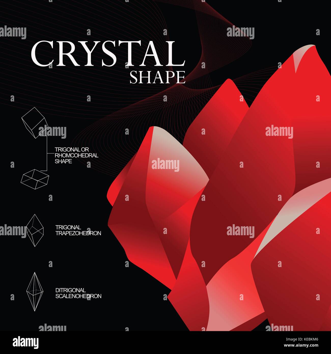 crystals polygon style symmetry illustration vector set Stock Vector ...