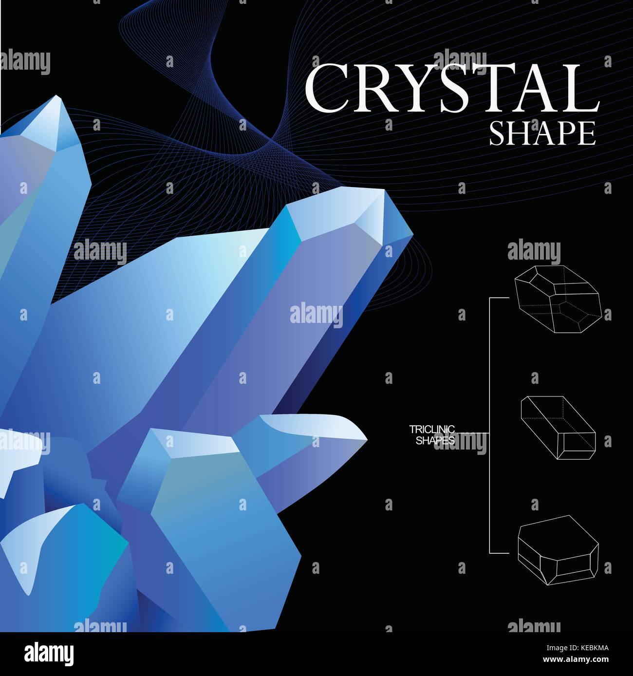 crystals polygon style symmetry illustration vector set Stock Vector ...