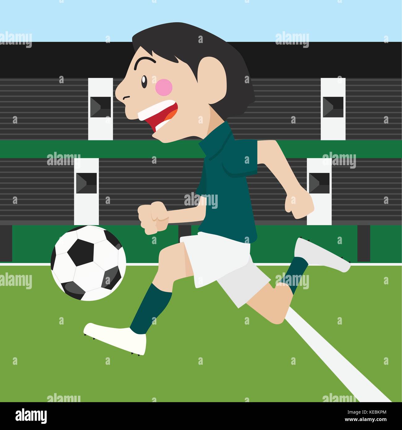 Football soccer sport vector cartoon illustration set Stock Vector ...
