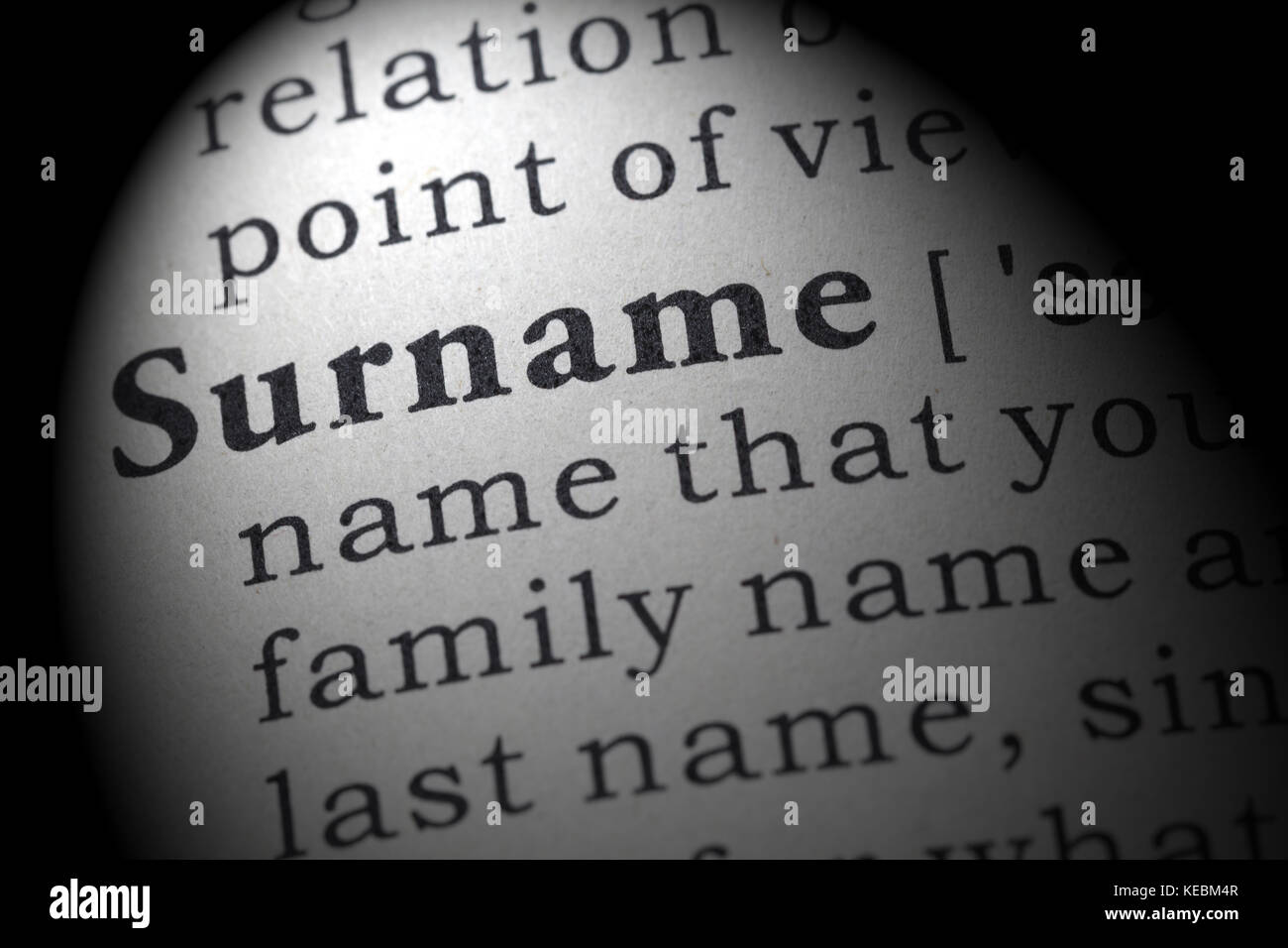 Surname hi-res stock photography and images - Alamy