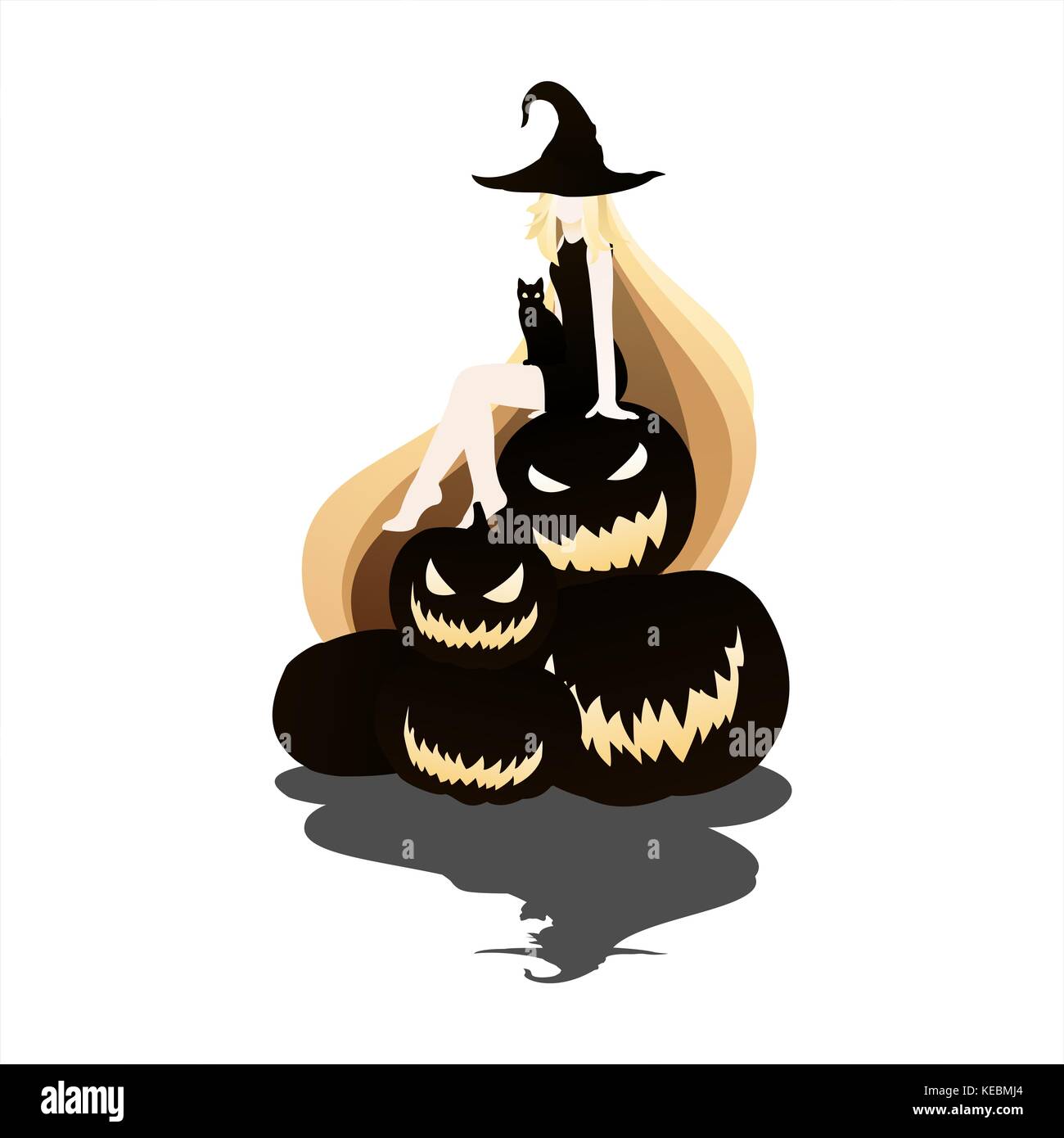 Silhouette haunted house ghost Cut Out Stock Images & Pictures - Alamy