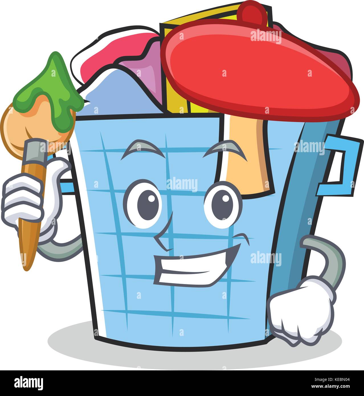 Artist laundry basket character cartoon Stock Vector Image & Art - Alamy
