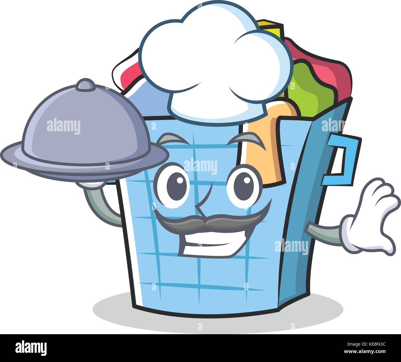 Chef laundry basket character cartoon Stock Vector Image & Art - Alamy