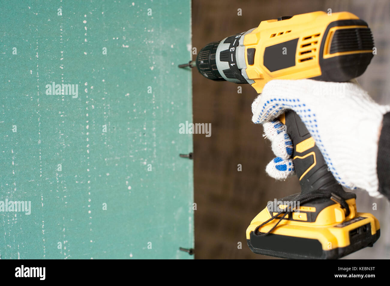 interior house alterations works Drywall Stock Photo - Alamy