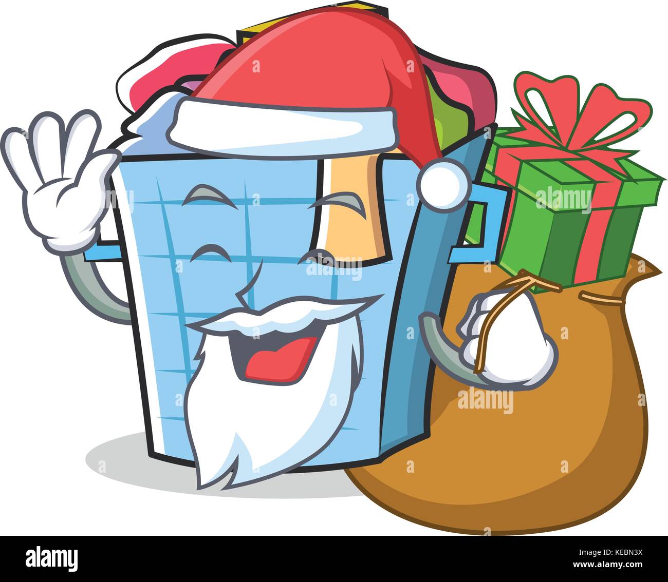 Santa laundry basket character cartoon Stock Vector Image & Art - Alamy