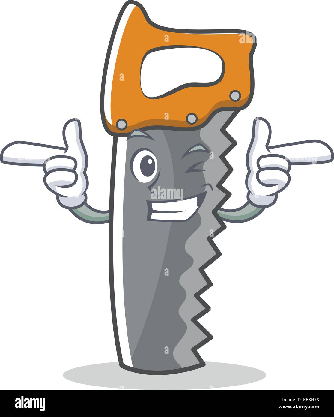 Wink hand saw character cartoon Stock Vector Image & Art - Alamy