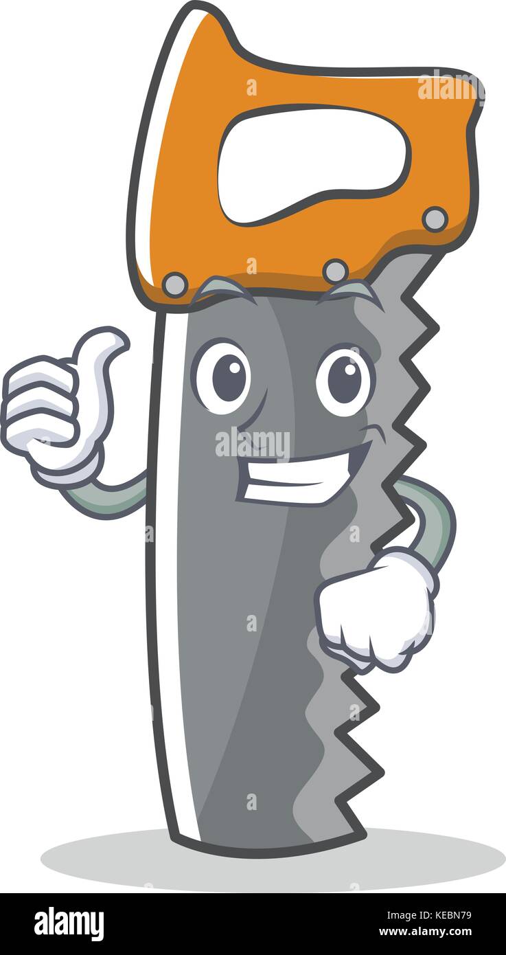 Thumbs up hand saw character cartoon Stock Vector Image & Art - Alamy