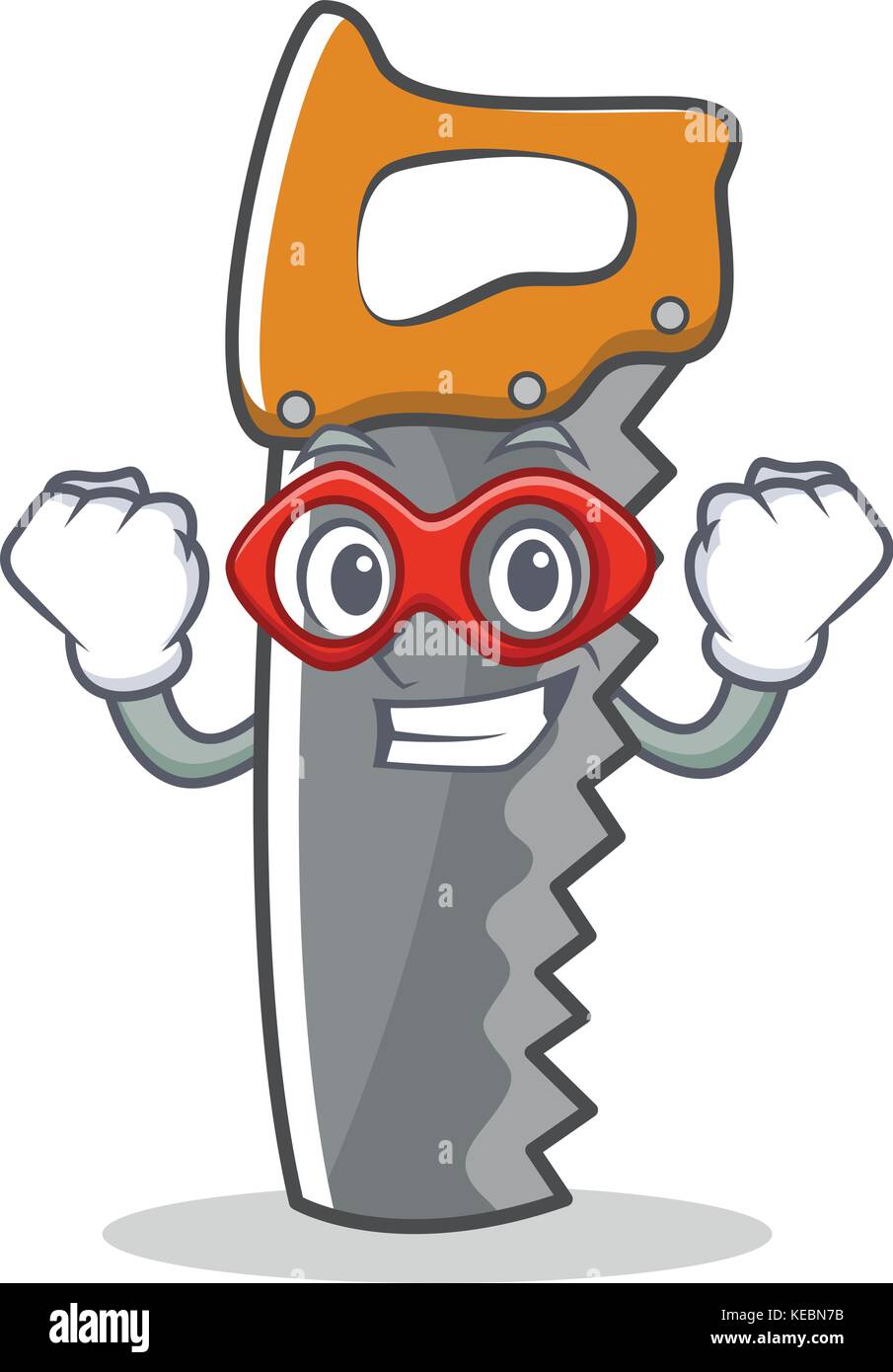 Super hero hand saw character cartoon Stock Vector Image & Art - Alamy
