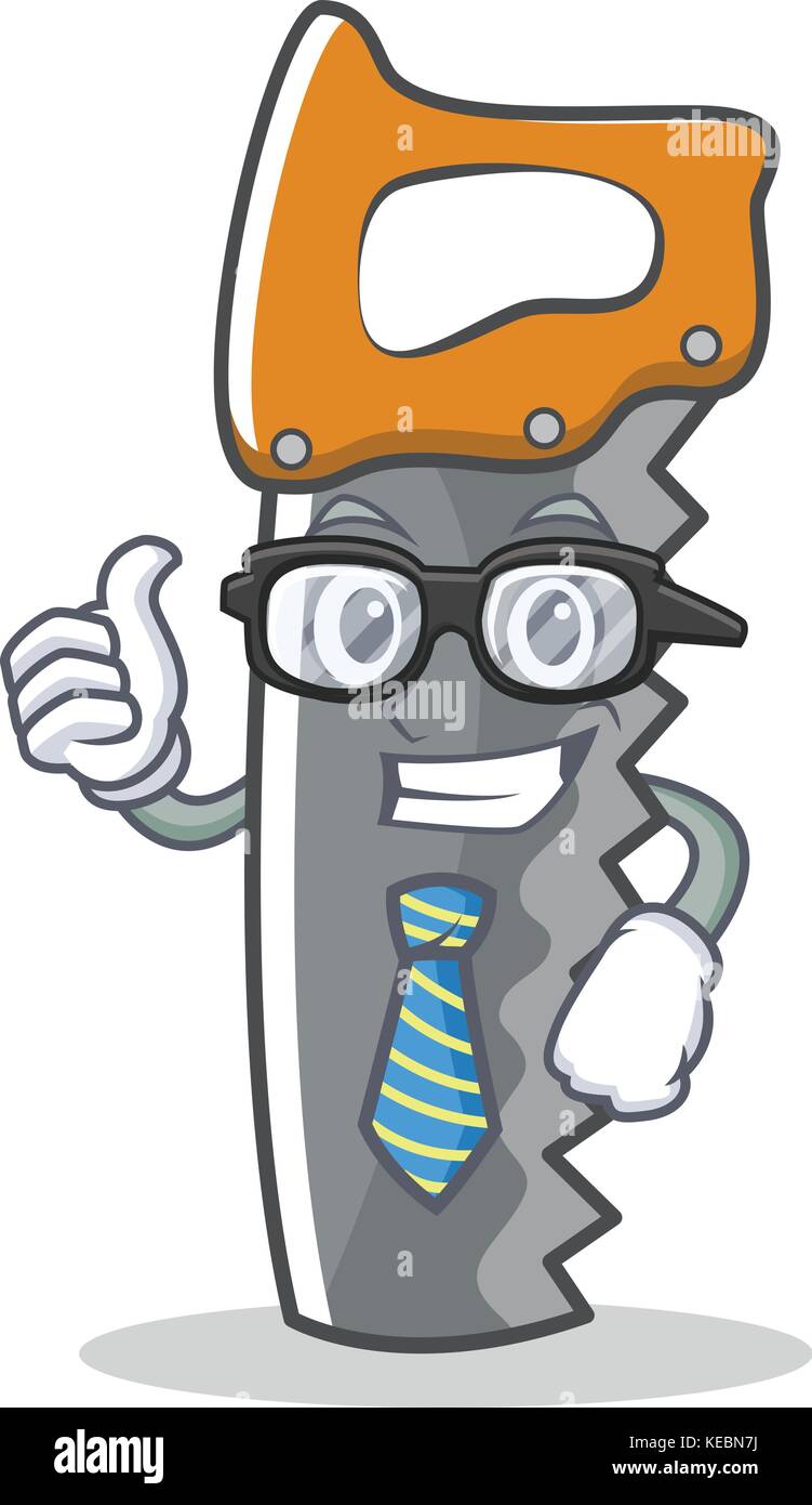 Businessman hand saw character cartoon Stock Vector Image & Art - Alamy