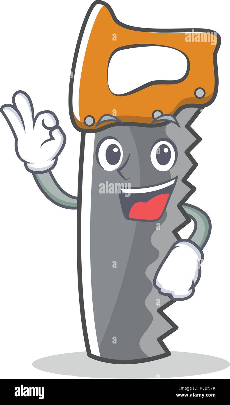 Okay hand saw character cartoon Stock Vector Image & Art - Alamy
