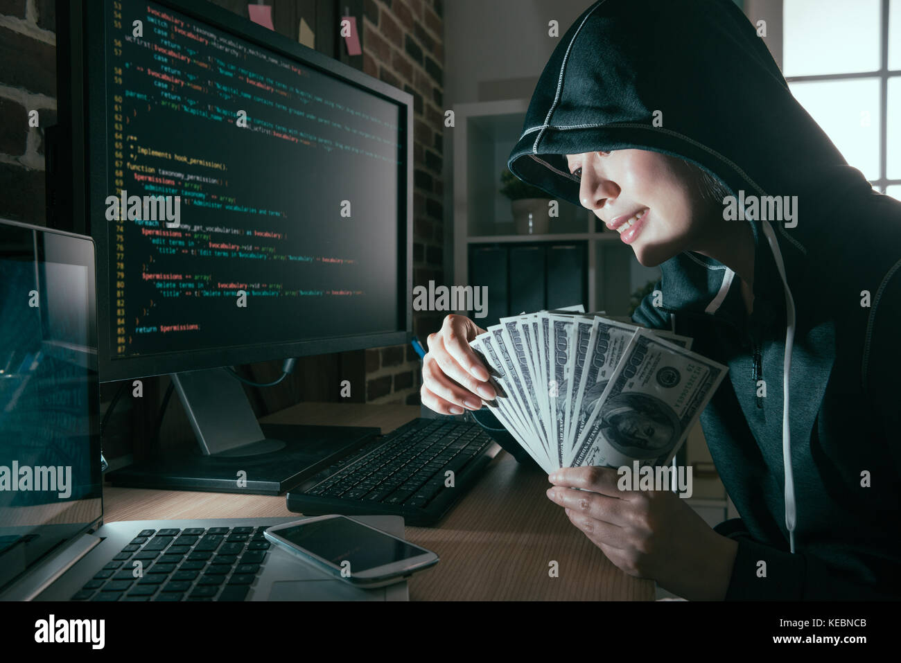 Happy hacker hi-res stock photography and images - Alamy