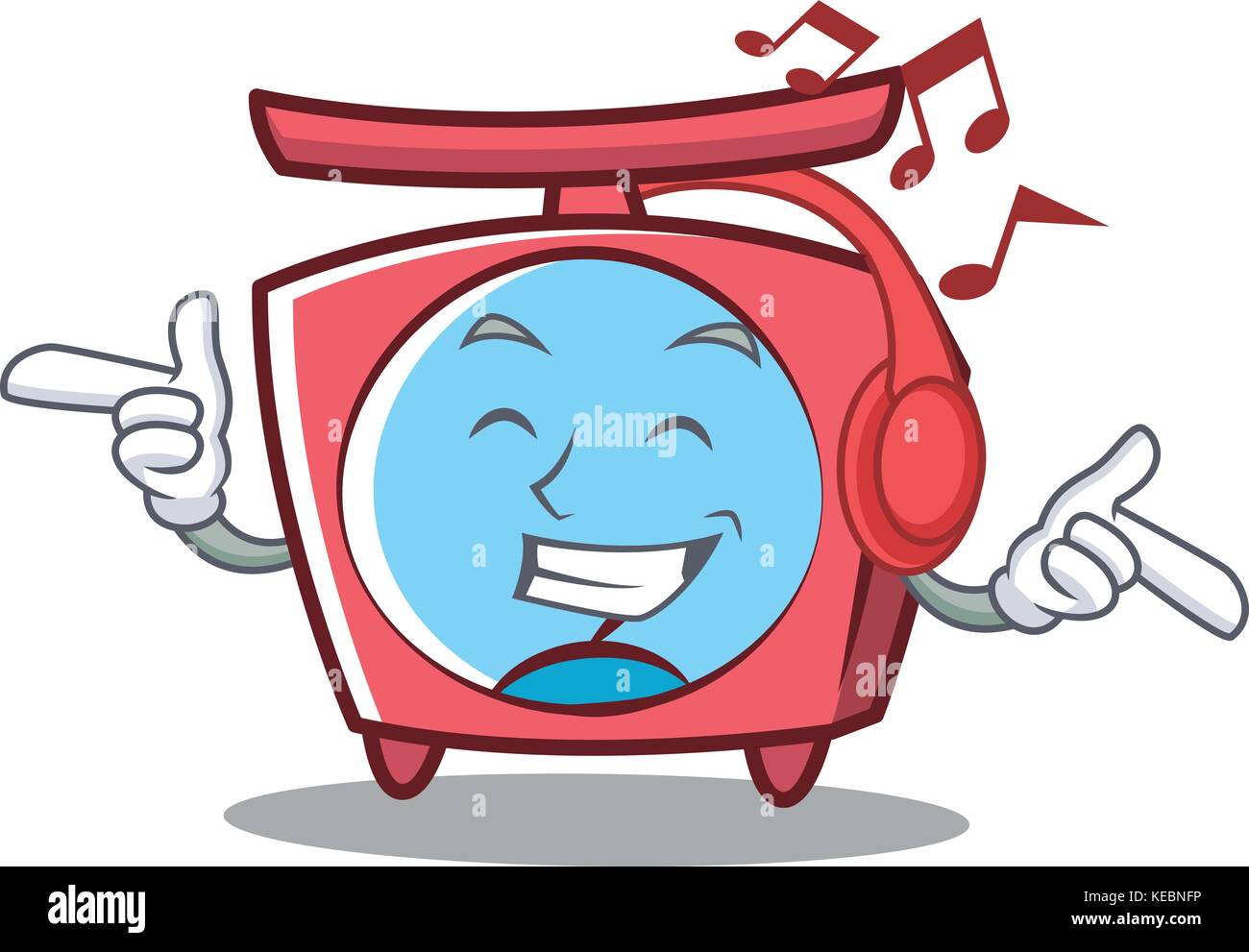 Listening music scale character cartoon style Stock Vector Image & Art ...