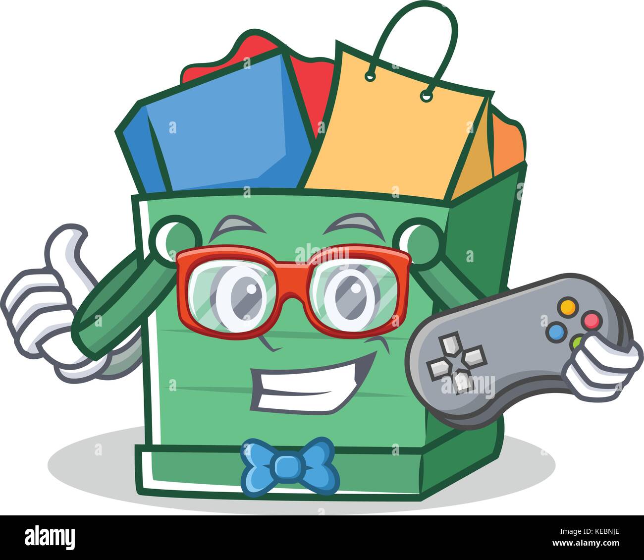 Gamer shopping basket character cartoon Stock Vector Image & Art - Alamy