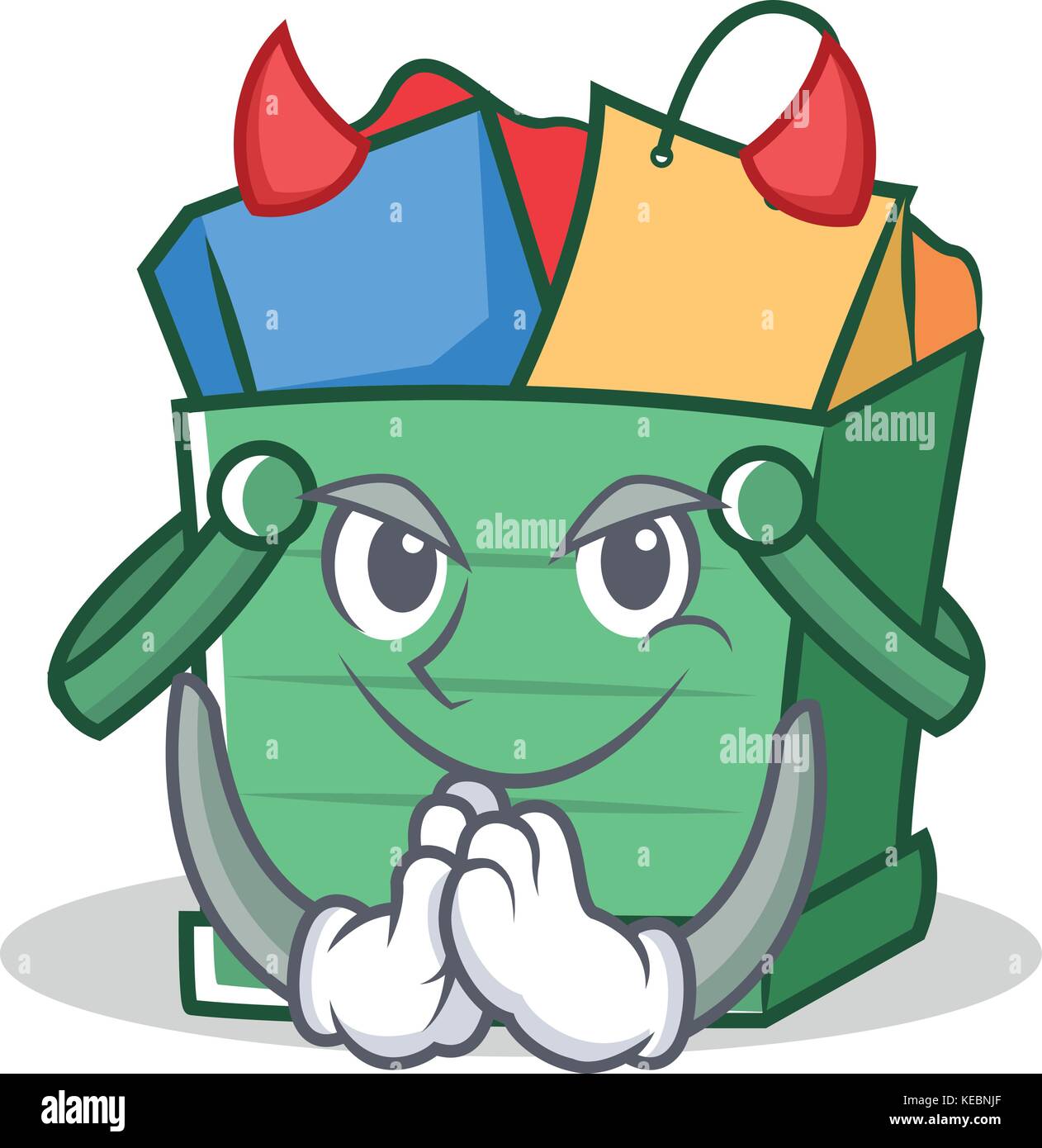 Devil shopping basket character cartoon Stock Vector Image & Art - Alamy