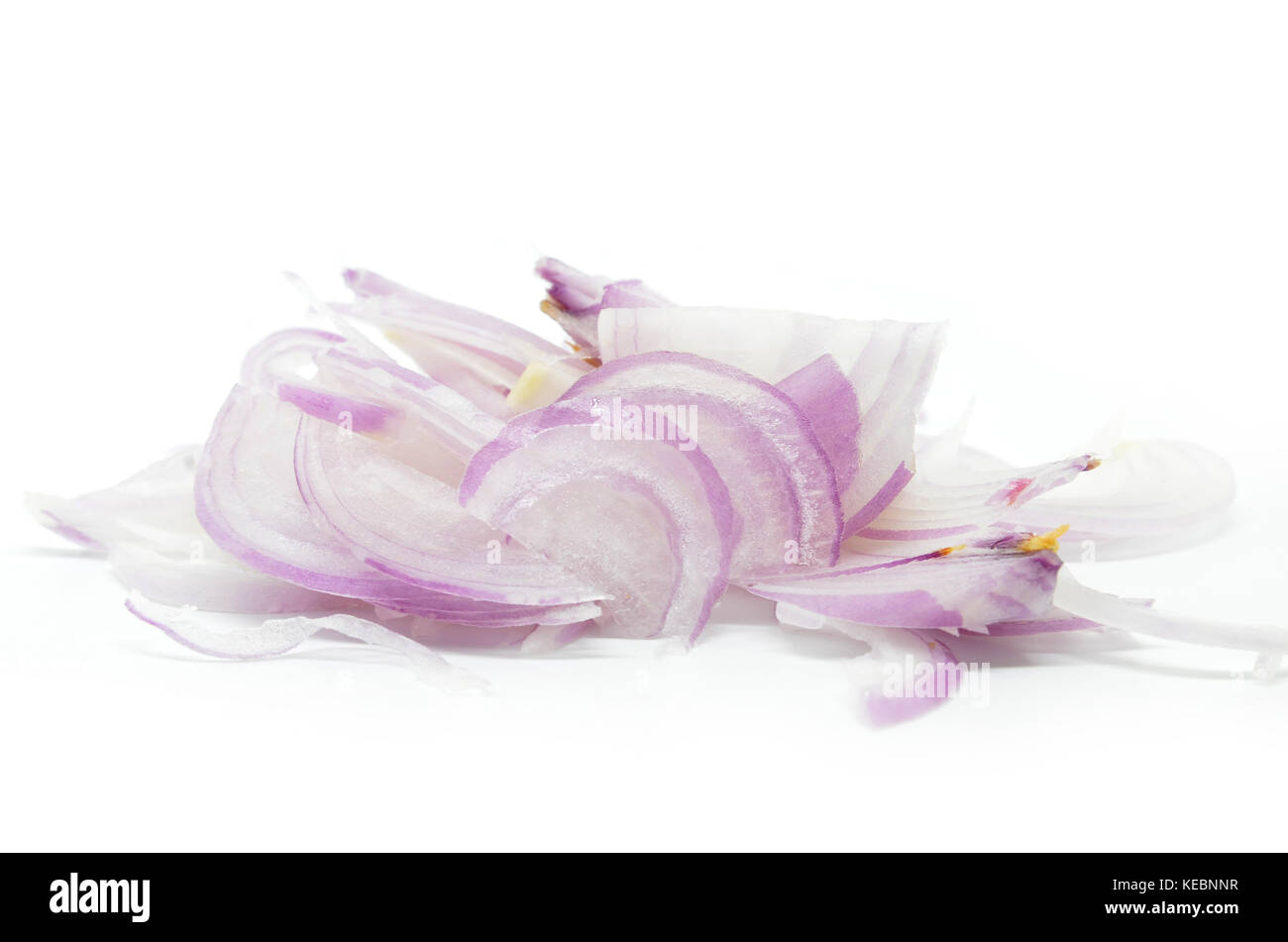 Sliced red onion isolated on white background Stock Photo - Alamy