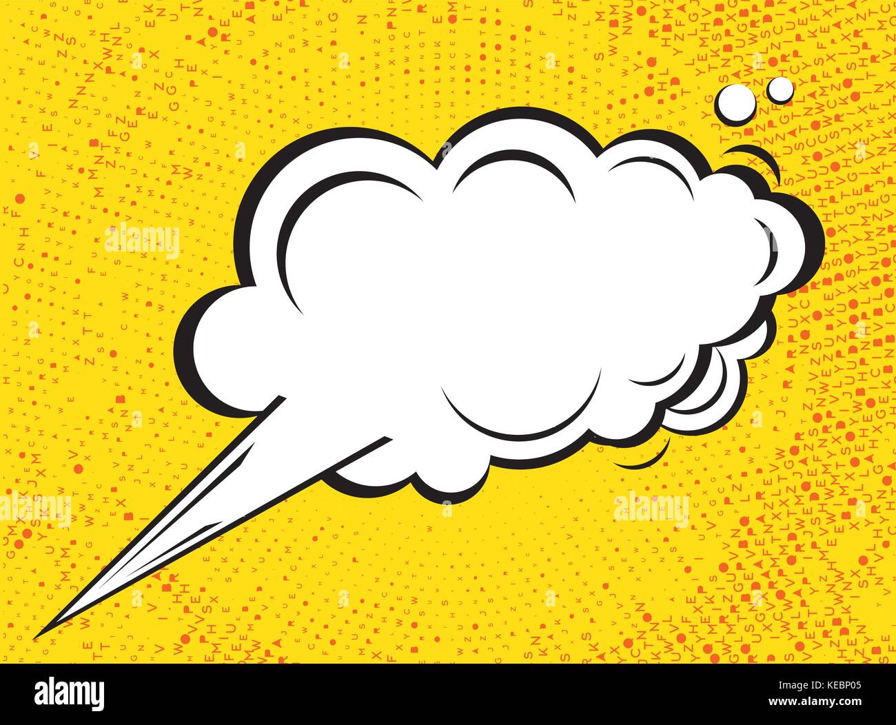 Dialogue Bubble in Pop Art Comics Style with Halftone Texture. Vector ...