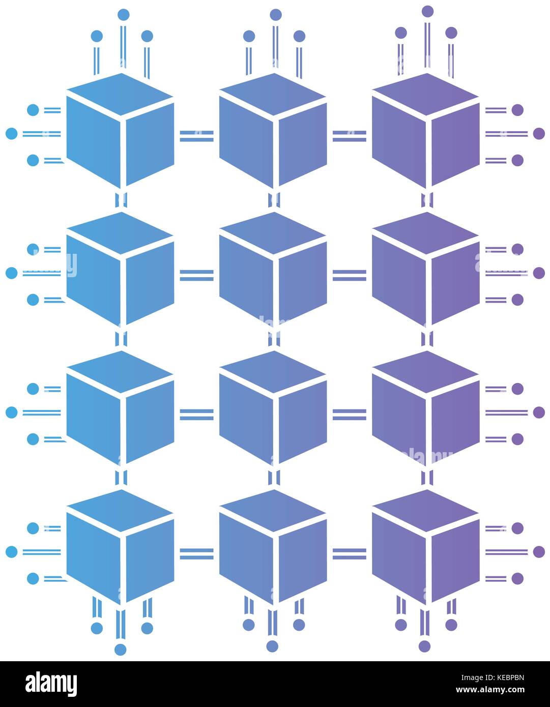 line cubes circuits power electric vector illustration Stock Vector ...