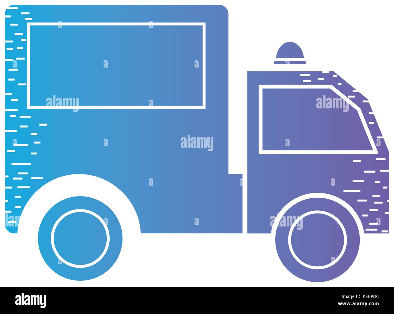 line trunk vehicle transportation to delivery vector illustration Stock ...