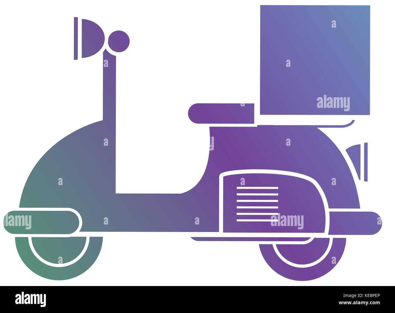 line motorcycle with box package service vector illustration Stock ...