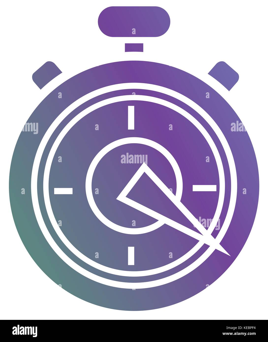 line chronometer object to know the time precision vector illustration ...