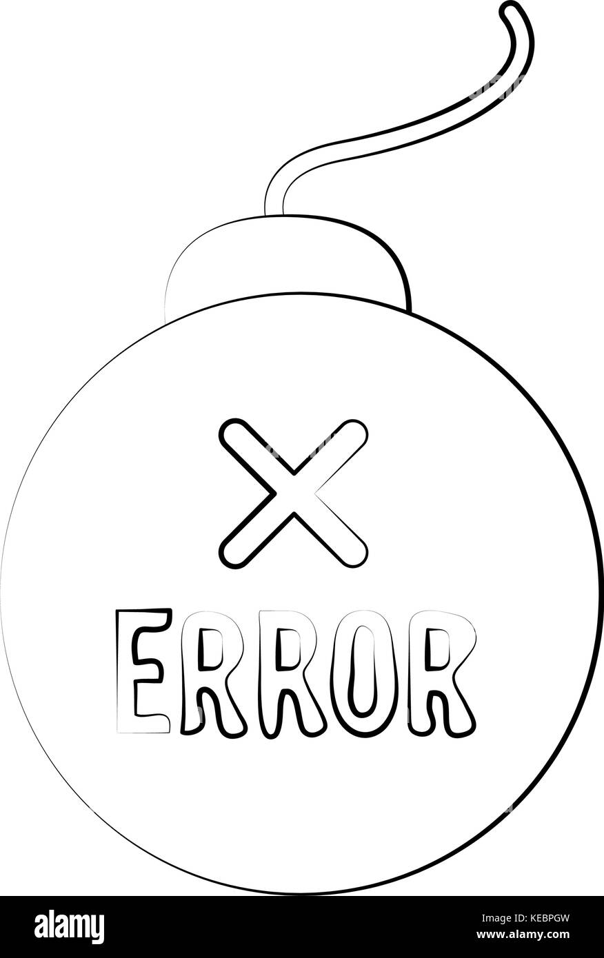 bomb cartoon error x icon image Stock Vector Image & Art - Alamy