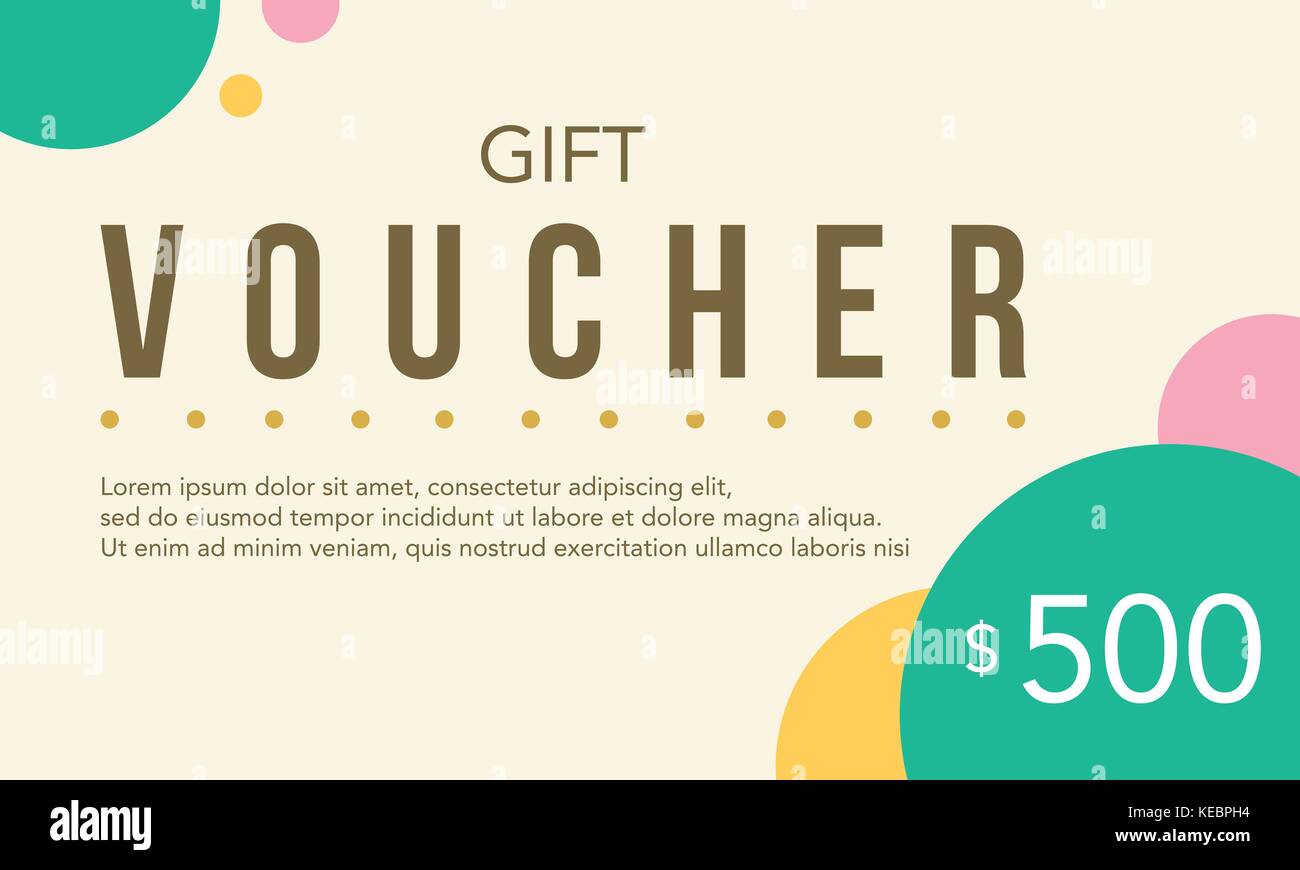 Gift voucher flat design background Stock Vector Image & Art - Alamy