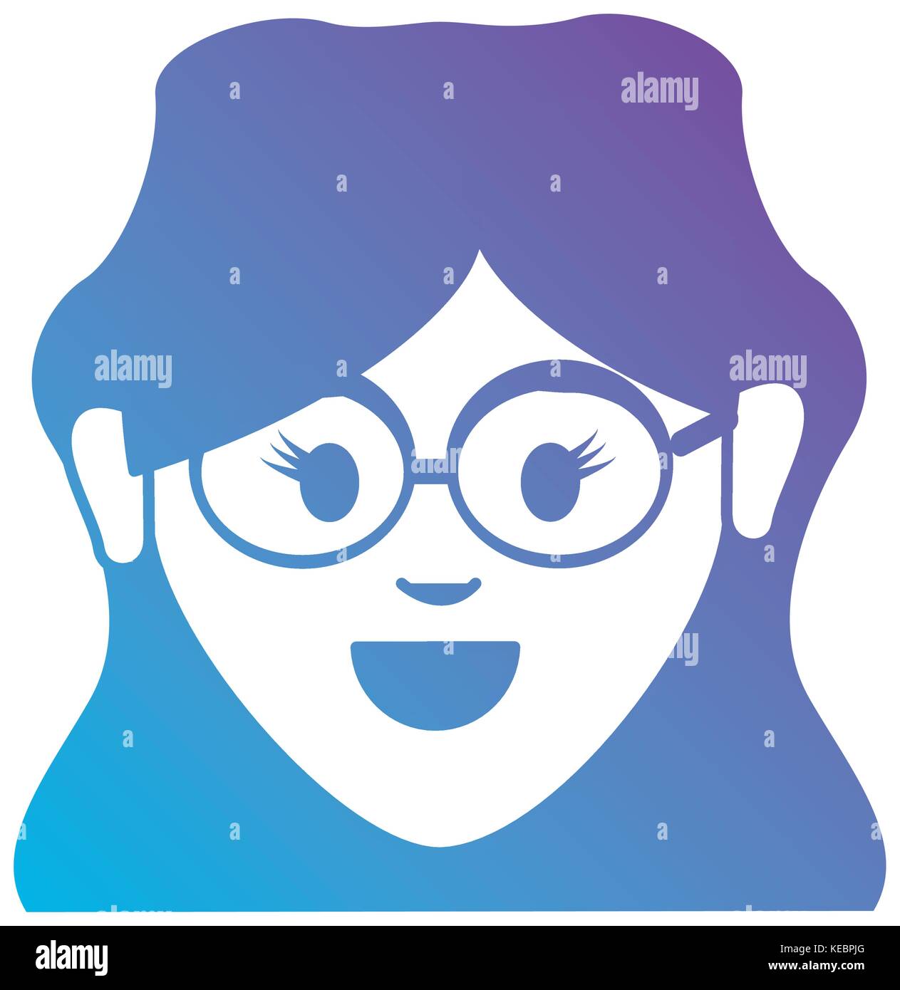 line avatar woman head with hairstyle Stock Vector Image & Art - Alamy