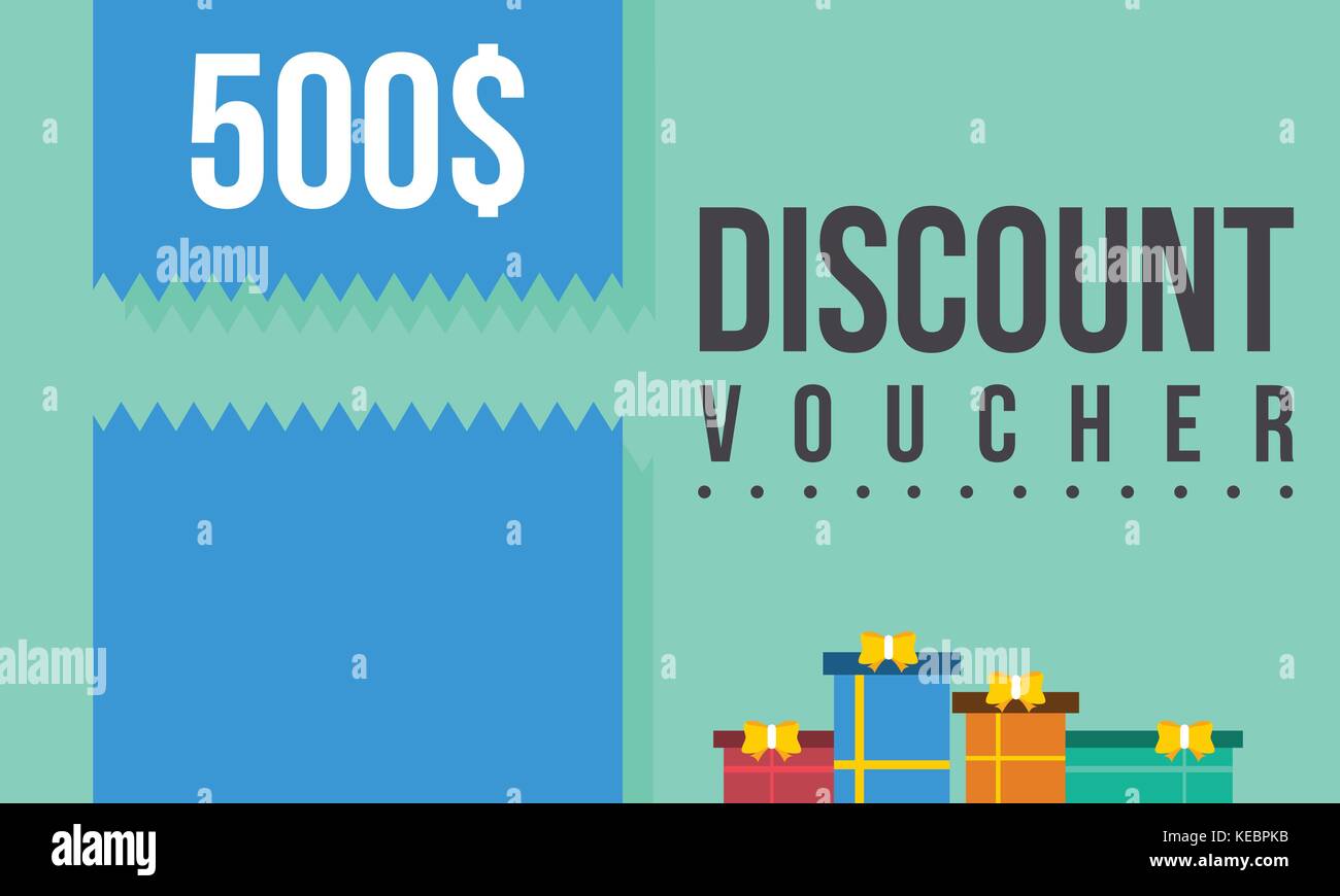 Flat design for gift voucher Stock Vector Image & Art - Alamy