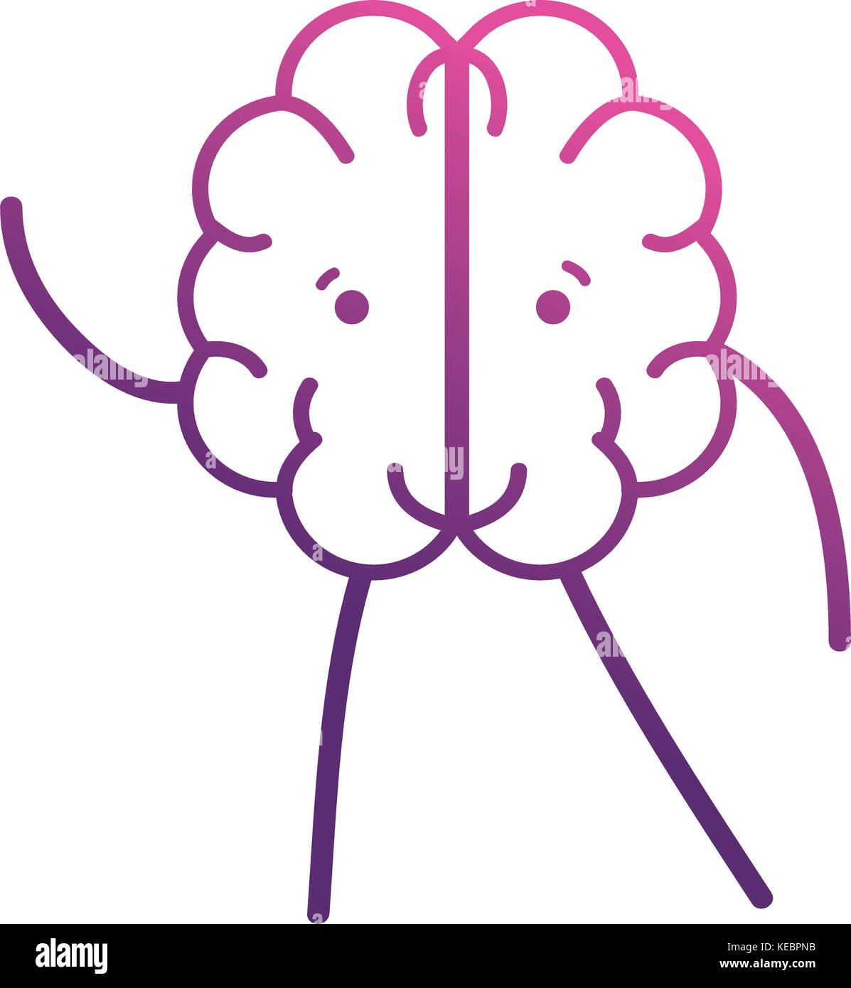 Human brain cartoon arms legs hi-res stock photography and images - Alamy