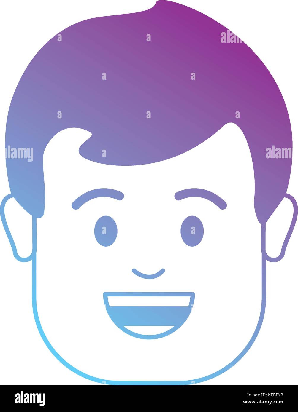 line avatar man head with hairstyle design Stock Vector Image & Art - Alamy