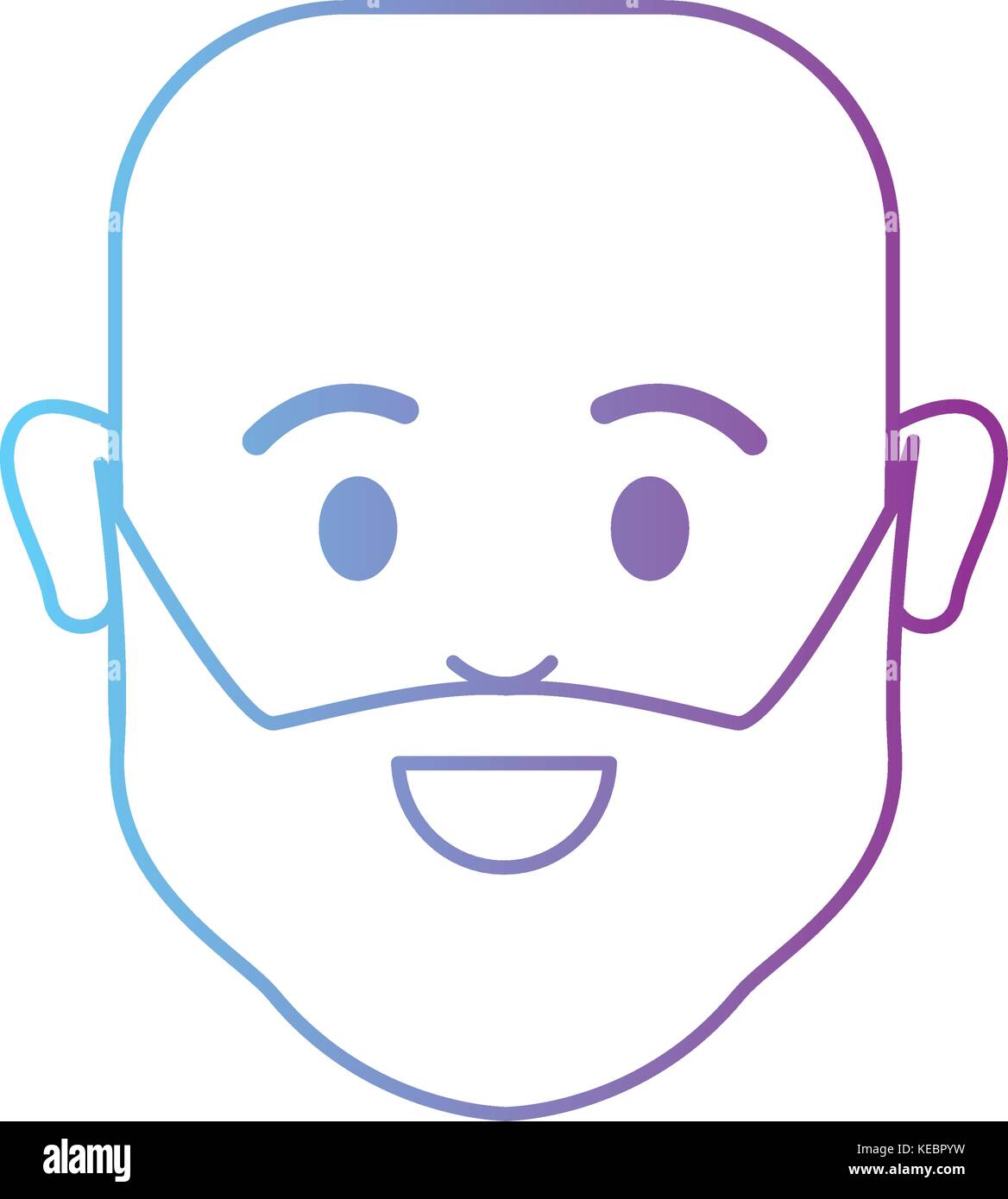 Young man bald avatar character Stock Vector Images - Alamy