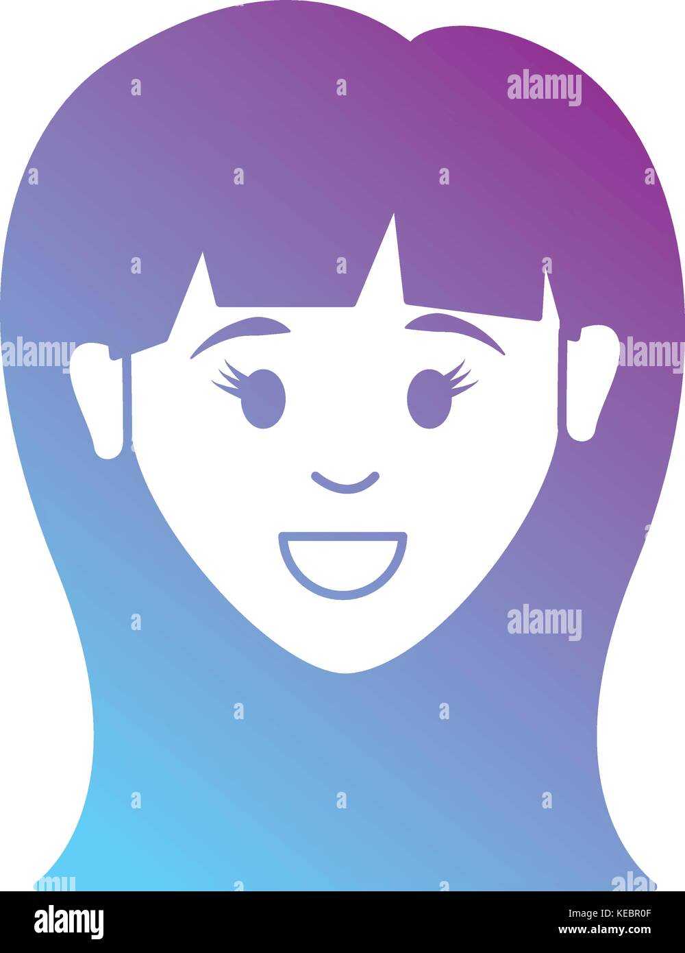 line avatar woman with hairstyle design Stock Vector Image & Art - Alamy