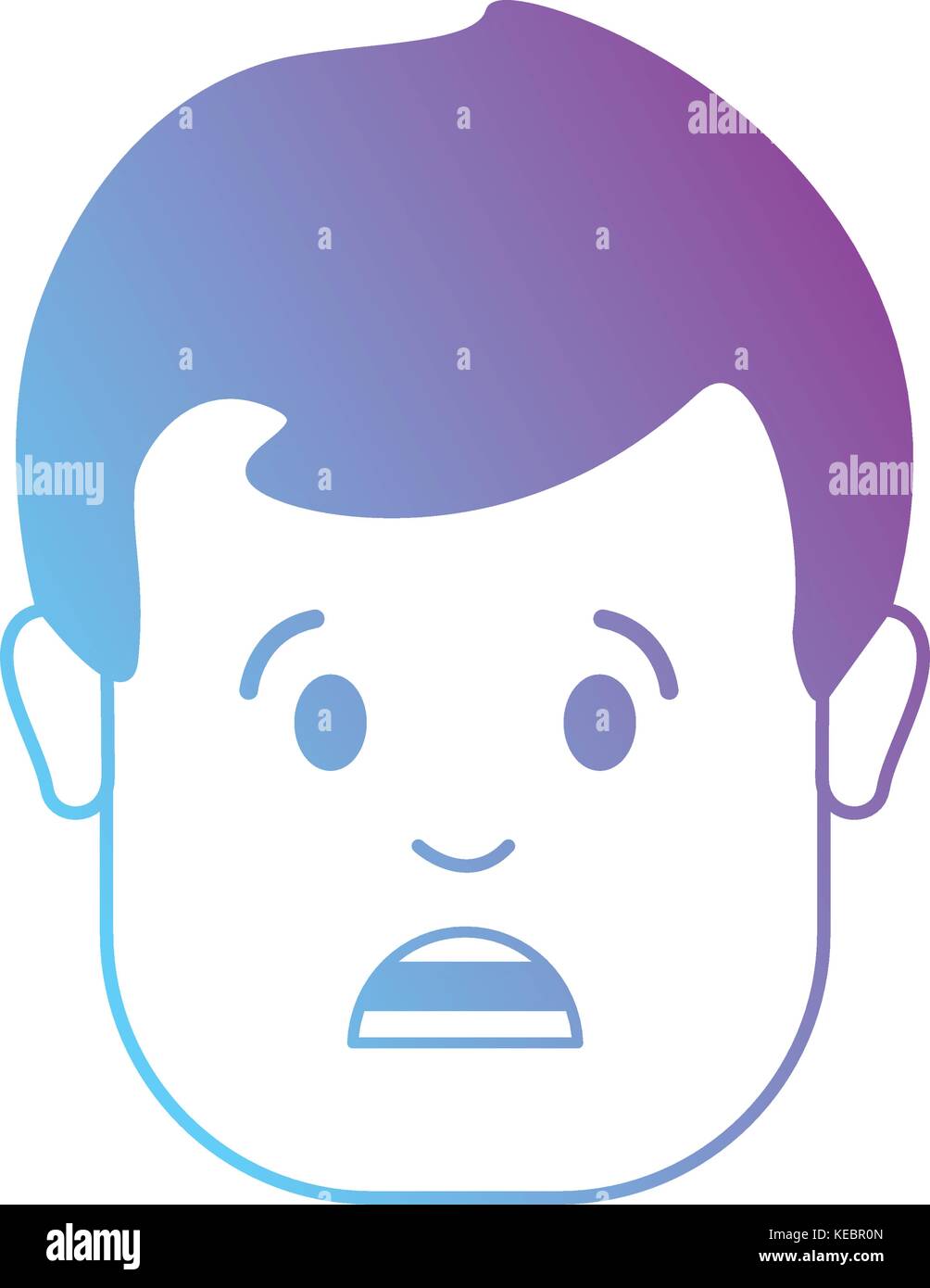 line avatar man head with hairstyle design Stock Vector Image & Art - Alamy