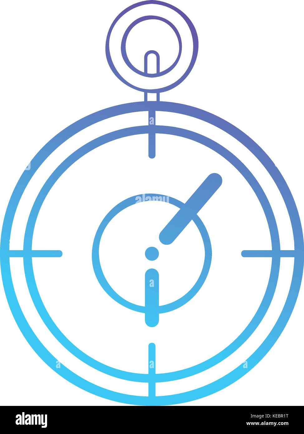 line chronometer object to know the time precision Stock Vector Image ...