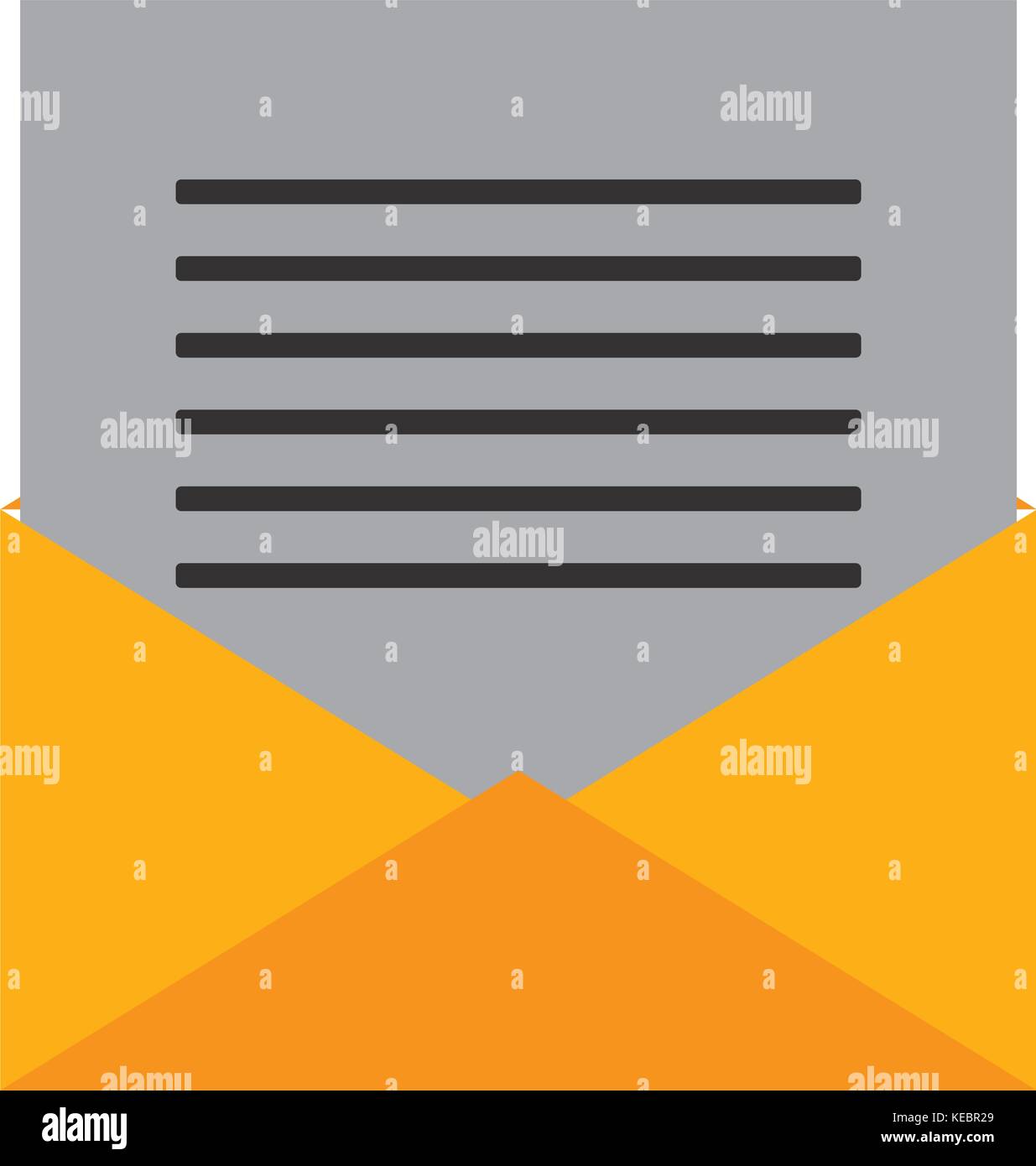 Envelope mail open Stock Vector Image & Art - Alamy