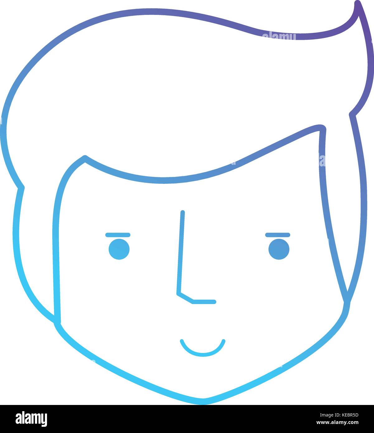 line avatar man head with hairstyle Stock Vector Image & Art - Alamy