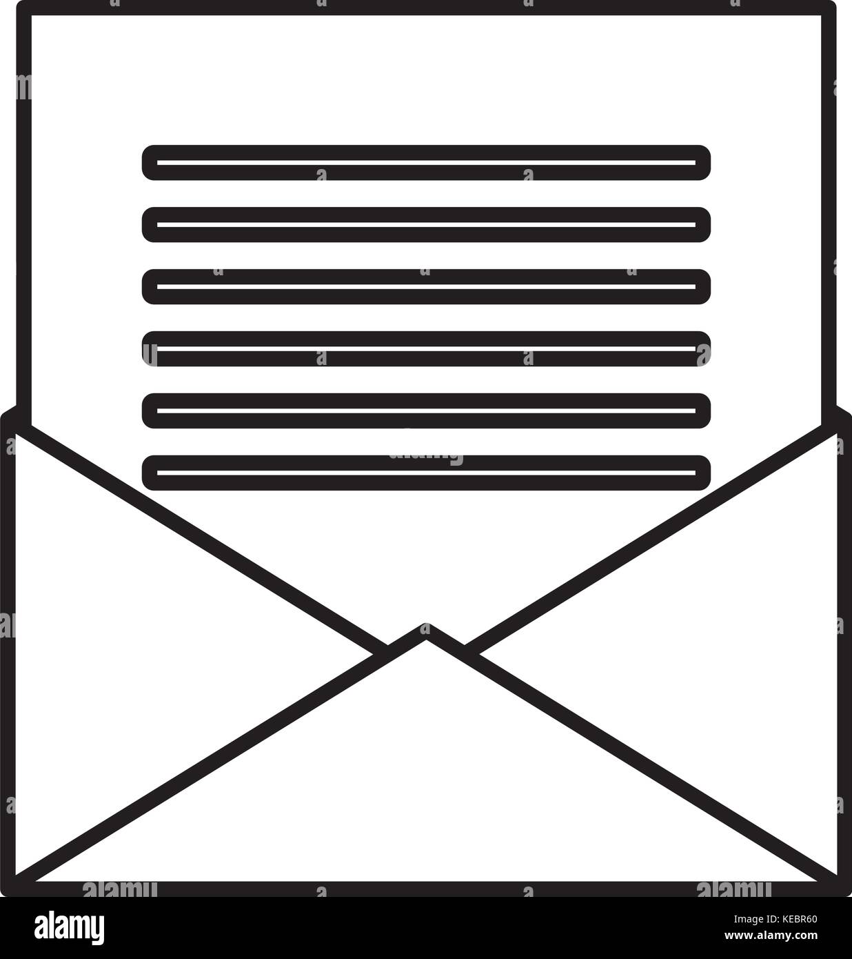 Envelope mail open Stock Vector Image & Art - Alamy