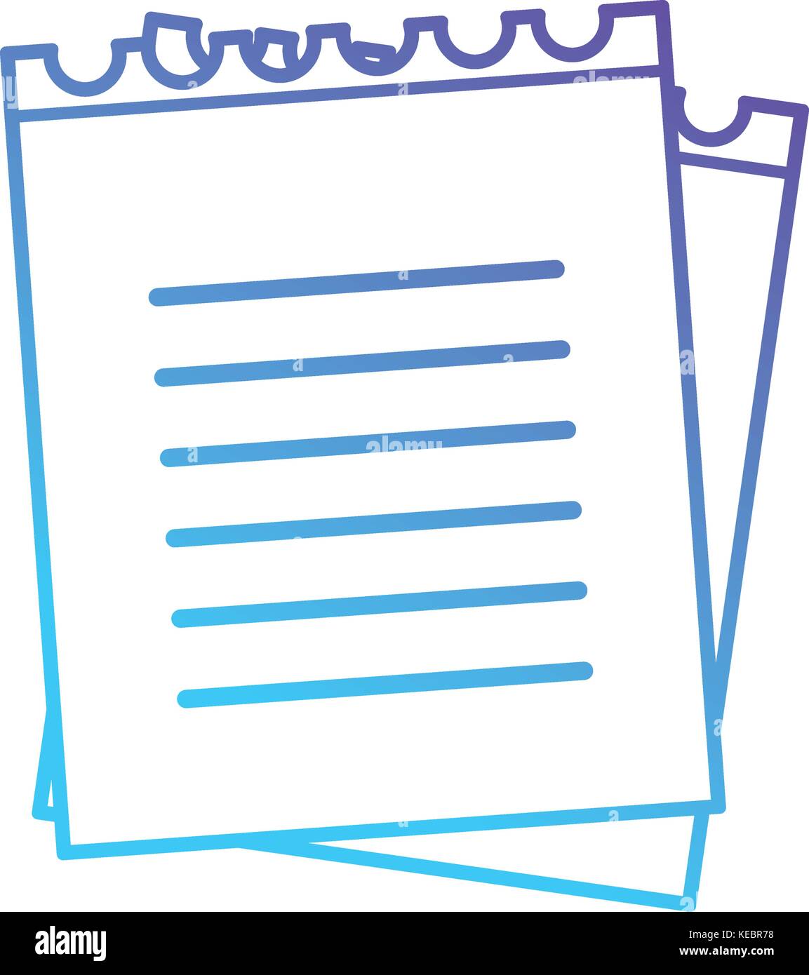 line notebook papers object icon Stock Vector Image & Art - Alamy