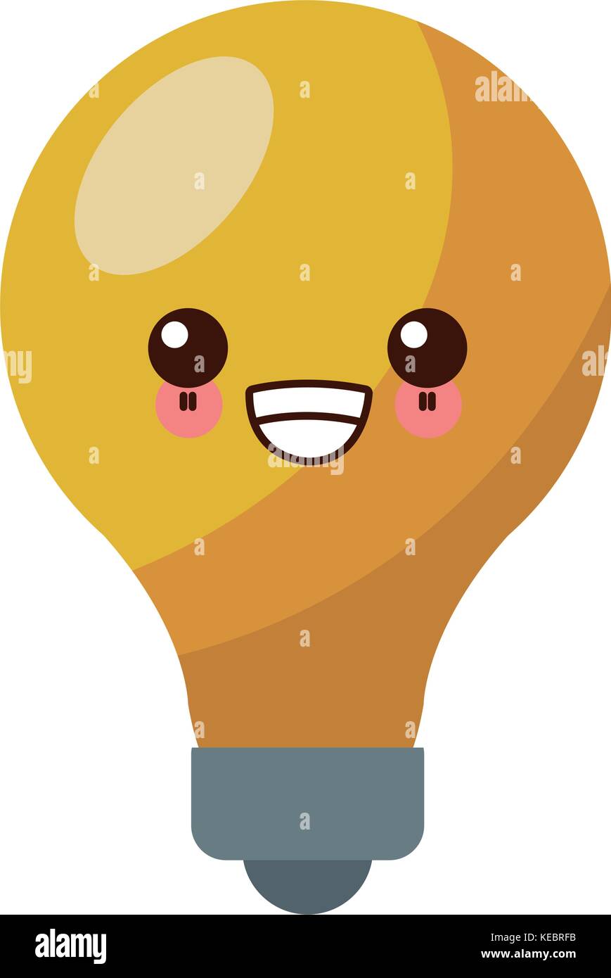 Bulb light energy kawaii cute cartoon Stock Vector Image & Art - Alamy