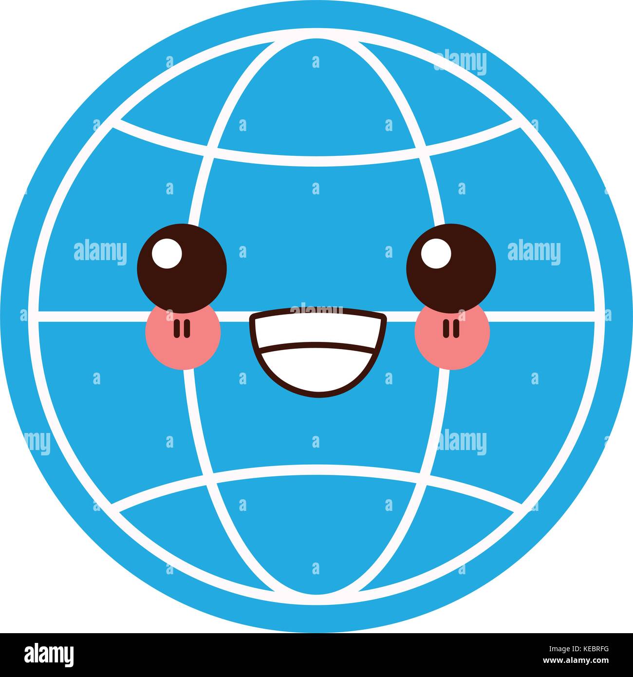 Global sphere symbol kawaii cute cartoon Stock Vector Image & Art - Alamy