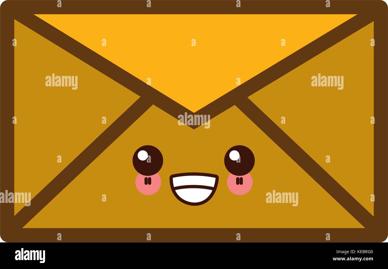 Email or mail symbol kawaii cute cartoon Stock Vector Image & Art - Alamy